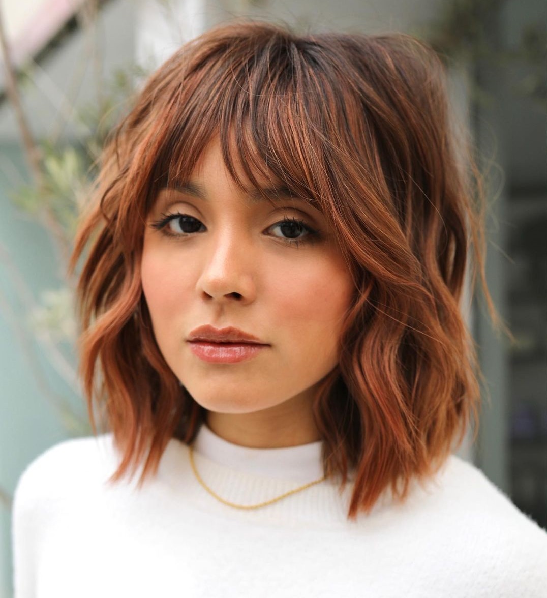 Straight Across Bangs Scene Hair